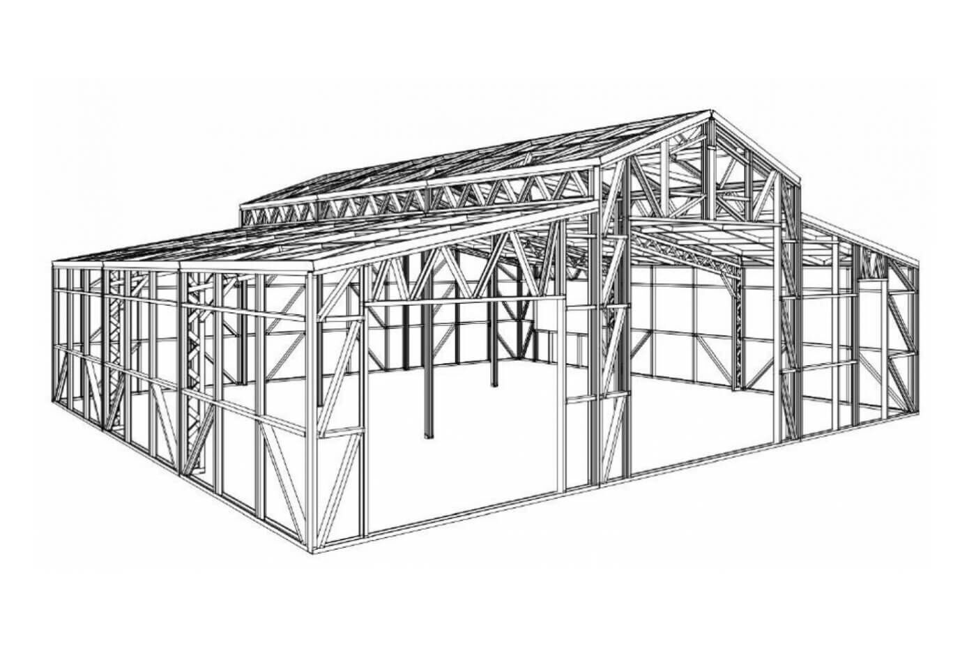 Heritage Barn Frame – 110sqm - Central Steel Framing